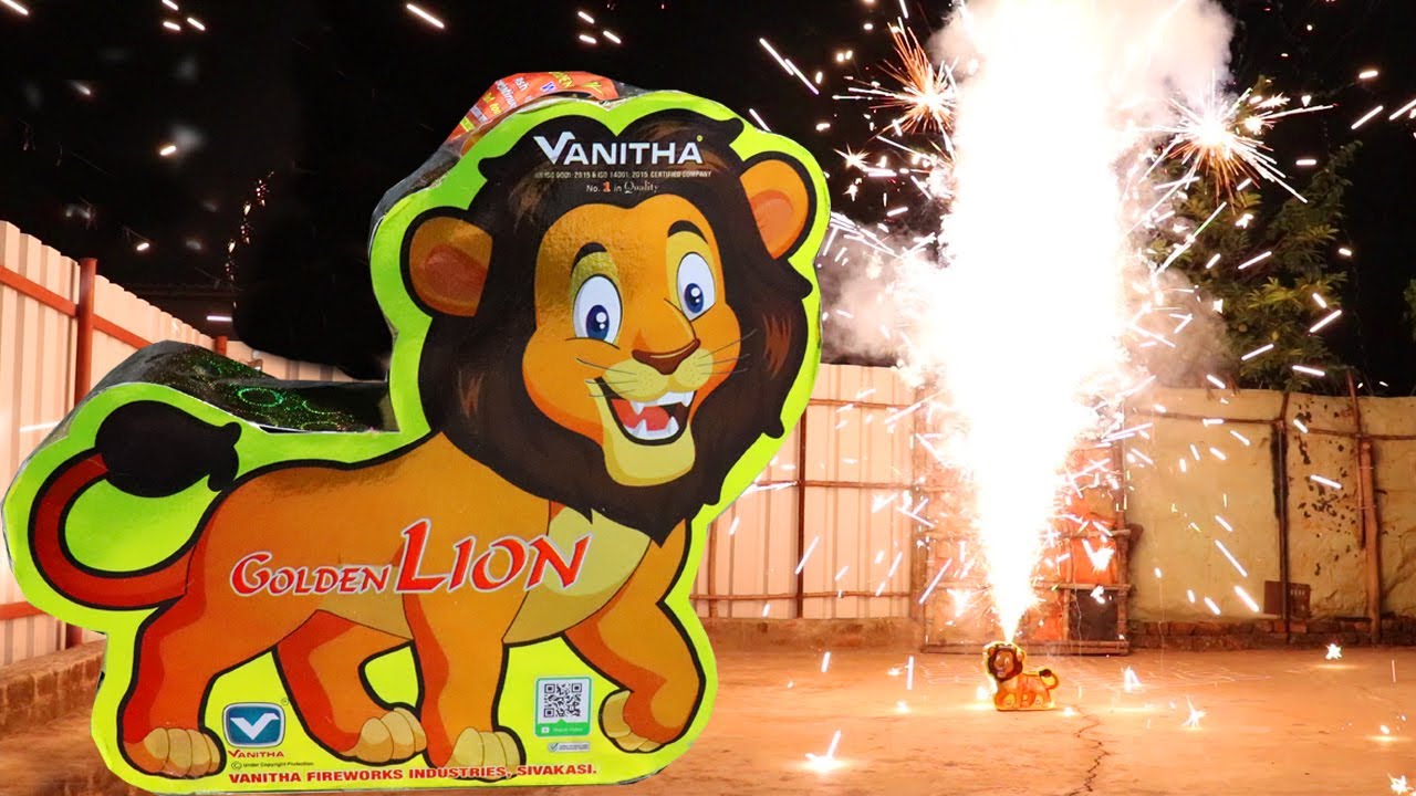 GOLDEN LION FANCY FOUNTAIN | DIWALI NIGHT CRACKERS | MODERN CRACKERS ...
