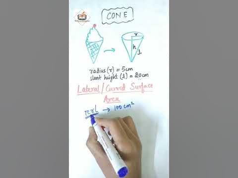 can u find the curved surface area of an ice cream #measurement #cone # ...