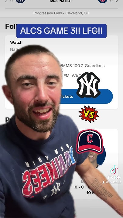 ALCS Game 3!! Yankees Guardians in Cleveland!! Go Yankees!!! #yankees #shorts - YouTube
