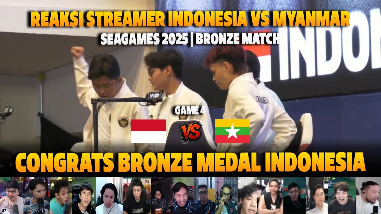 CONGRATS BRONZE MEDAL INDONESIA REAKSI STREAMER SEA GAMES 2025 ...