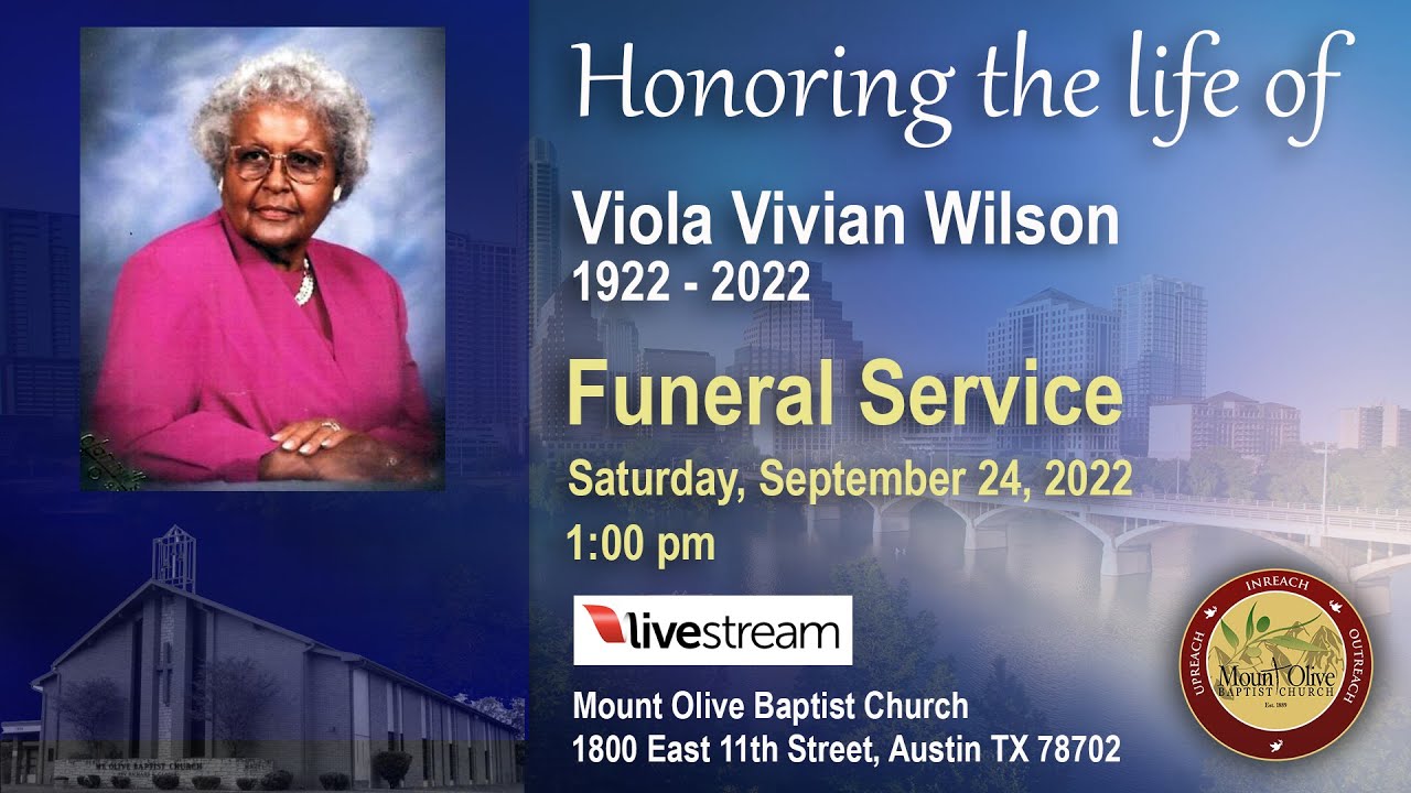 Viola Wilson Funeral - September 24, 2022 - YouTube