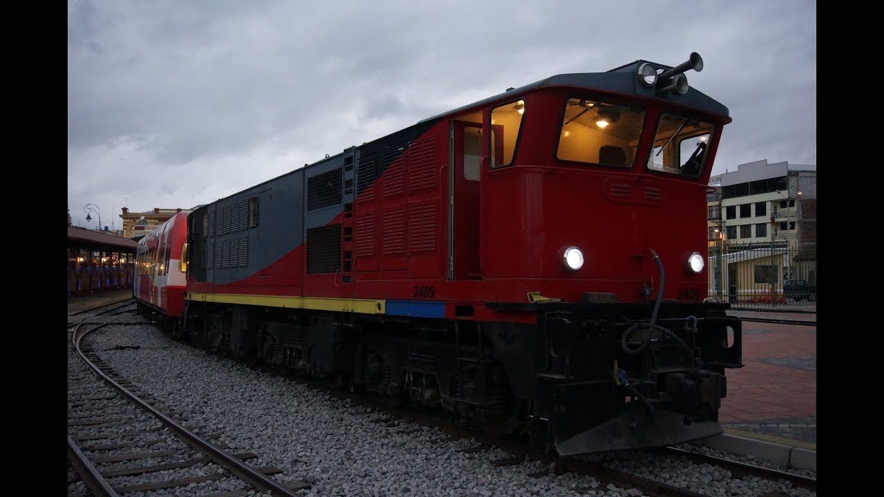 Riobamba train departure onboard cam - YouTube