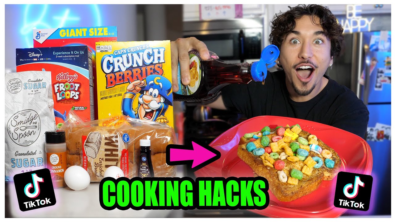 We TASTED Viral TikTok Cooking Life Hacks... (CEREAL FRENCH TOAST ...