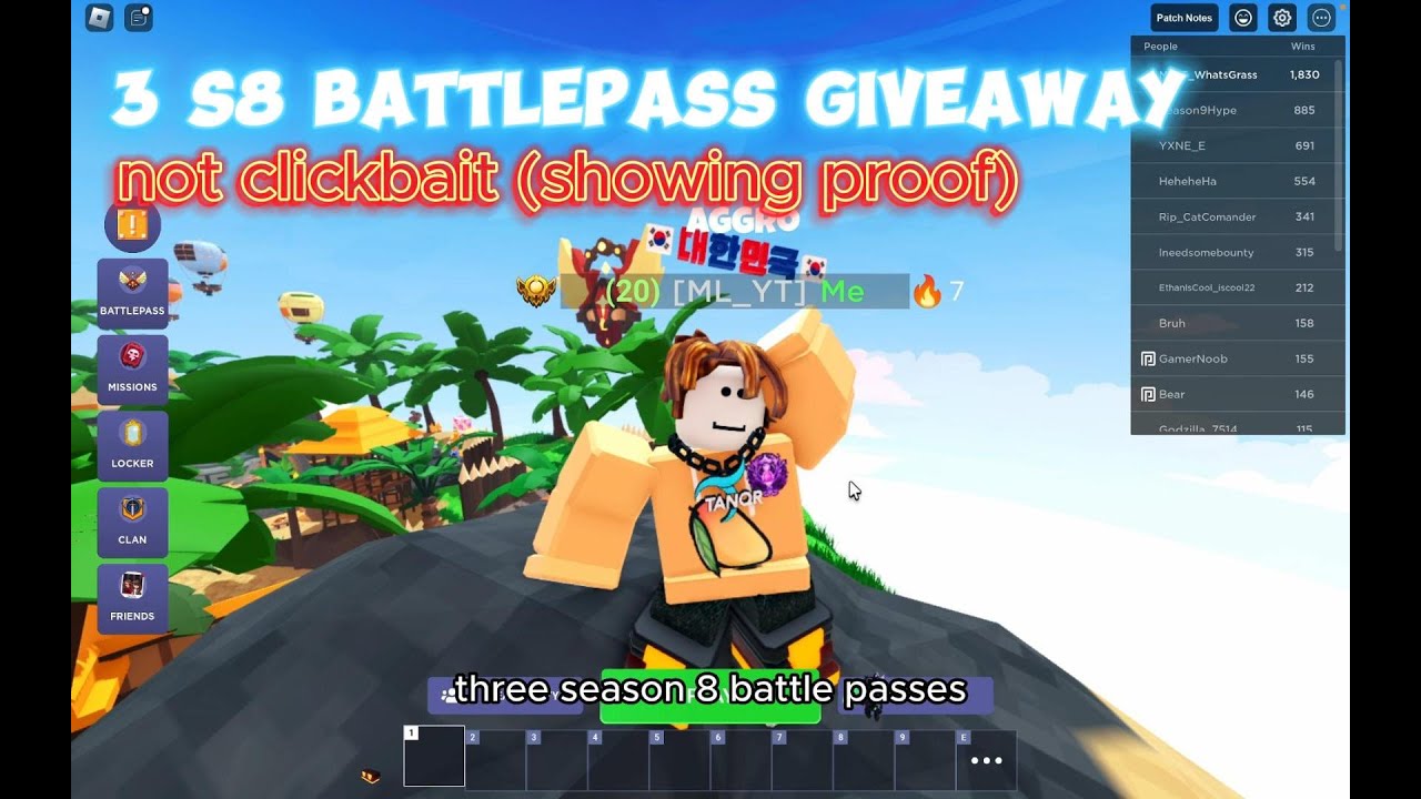 Unlock the Ultimate Roblox Bedwars Experience! 3 Free S8 Battlepass Giveaway! - YouTube