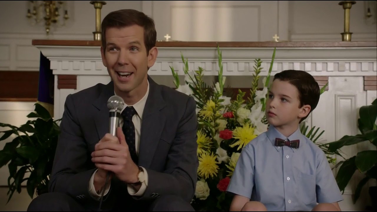 Young sheldon in church arguing with Pastor Jeffery - YouTube