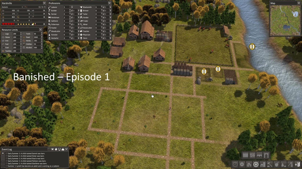 Banished E1 - YouTube