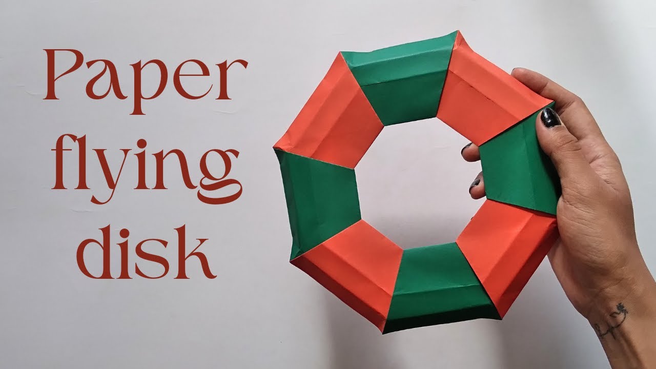 Paper flying saucer// paper returnable disk - YouTube