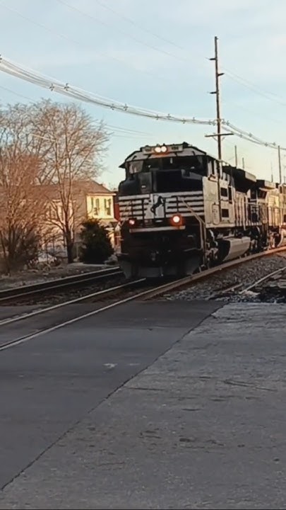 NS 1196 SD70ACe Leads Intermodal Train Loud K5LLA Horn Show - YouTube