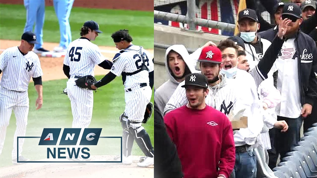 'We are ecstatic' Yankees fans cheer Opening Day | ANC - YouTube