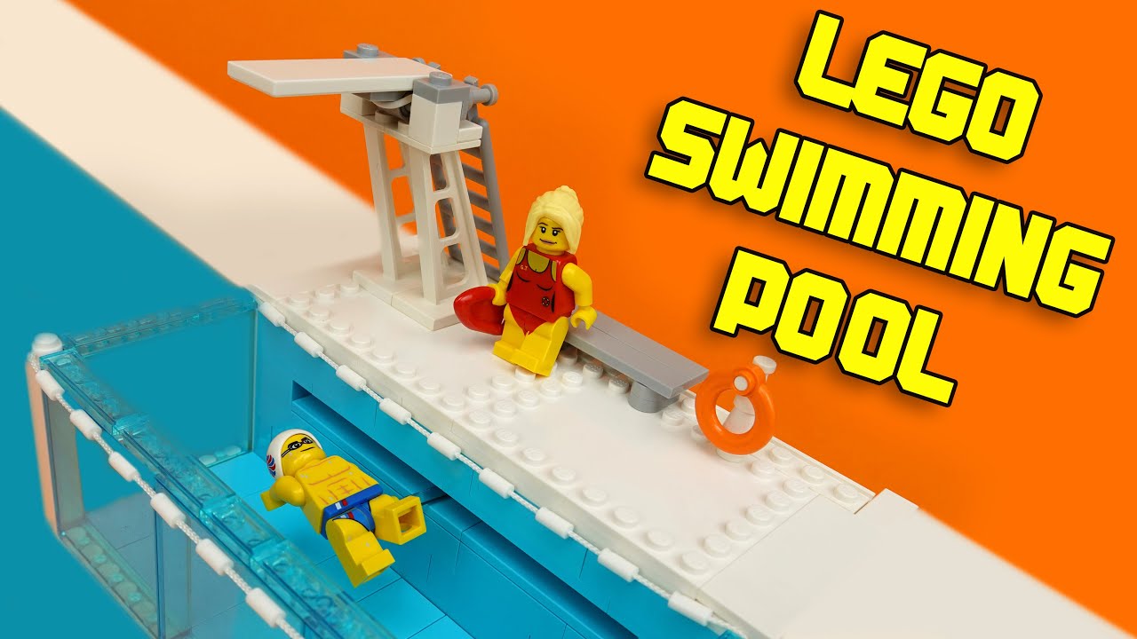 Working Lego Swimming Pool - with Moving Swimmer! - YouTube