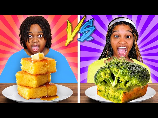 THANKSGIVING FOOD CHALLENGE part 4 | Cornbread Recipe - Videos For Kids