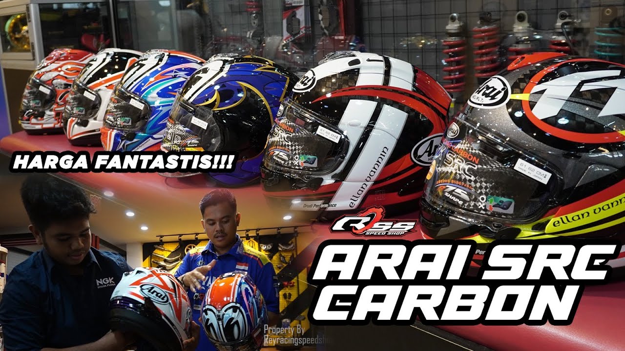 HELM ARAI SRC CARBON - YouTube