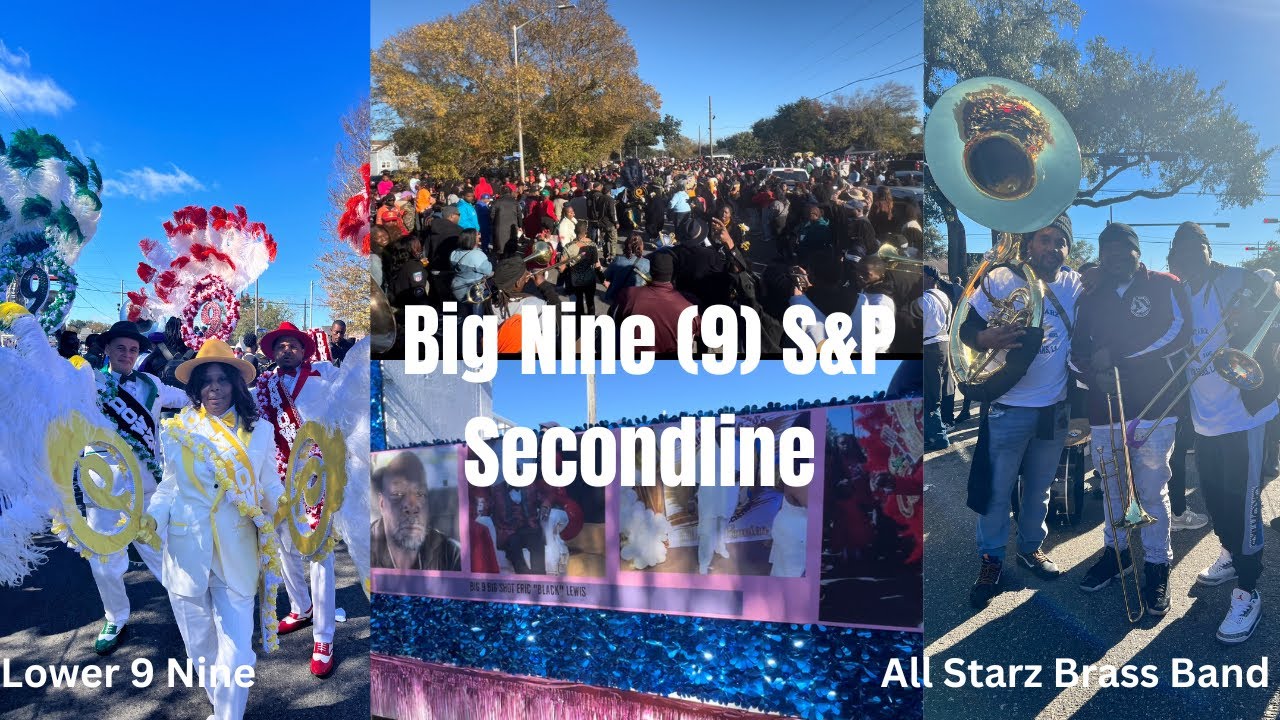 Big Nine Secondline| 2 Hour Live New Orleans Brass Music| Lower Nine 9 ...