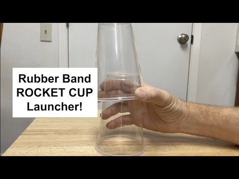 Rubber Band Powered Cup Launcher - YouTube