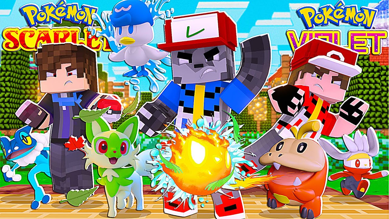 Minecraft : Pokémon Violet & Scarlet - A FUSÃO DOS POKÉMON INICIAL DE ...