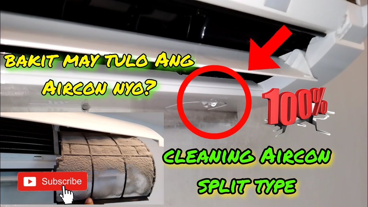 Bakit may tulo Ang Aircon nyo/ cleaning Aircon split type Carrier 1hp - YouTube