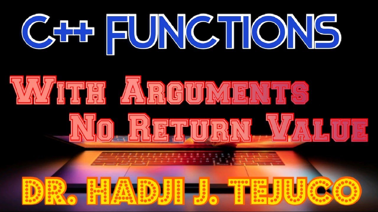 C Tutorial Series Functions With Arguments And No Return Value