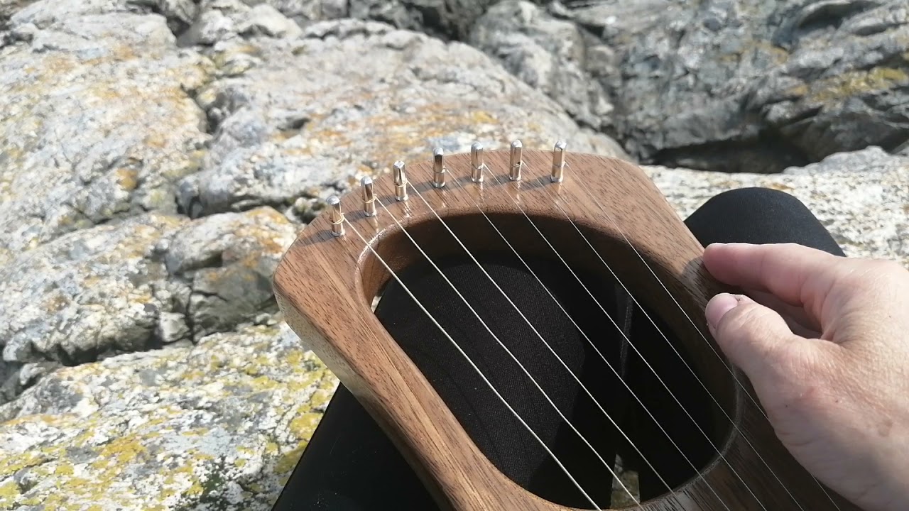 7 string Lyre at the ocean - free form - YouTube