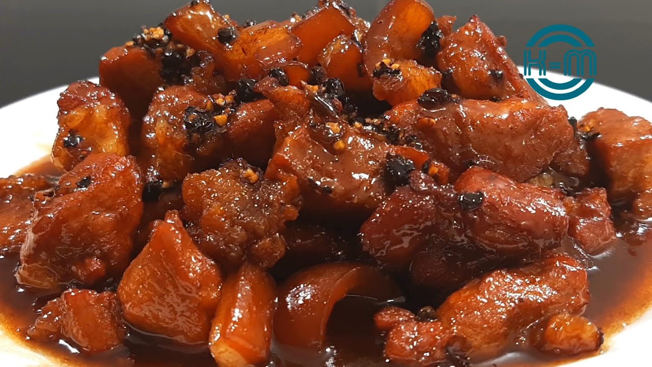 #18 How To Stewed Pork With Black Pepper | Made By K-M Cooking Food ...