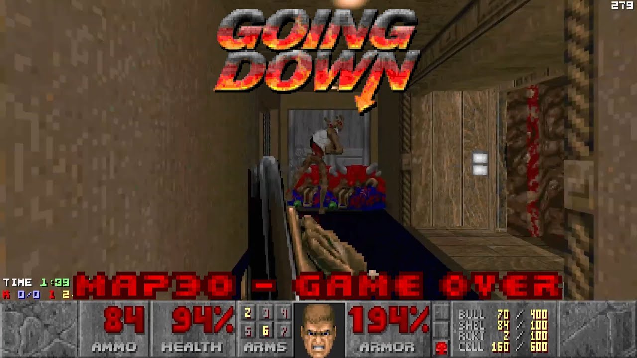 DOOM 2: Going Down - Map30 - Game Over - YouTube