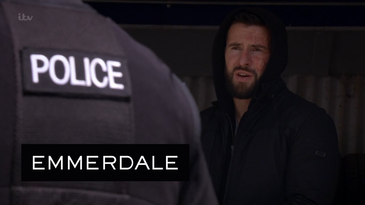 Emmerdale - The Police Discover the Stolen Cars in Cain's Garage - YouTube