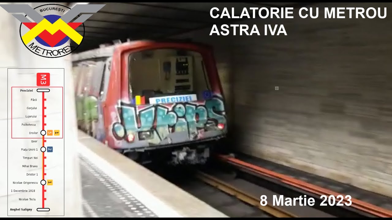 Calatorie cu rama de metrou Astra-IVA in Bucuresti | Magistrala M3 ...