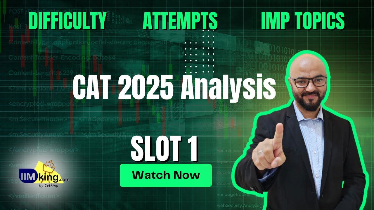 CAT 2025 Slot 1 First Cut Analysis - Difficulty | Attempts | Imp Topics ...