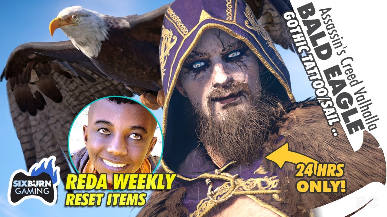 BALD EAGLE & Gothic Tattoo Assassin's Creed Valhalla REDA Weekly Reset ...