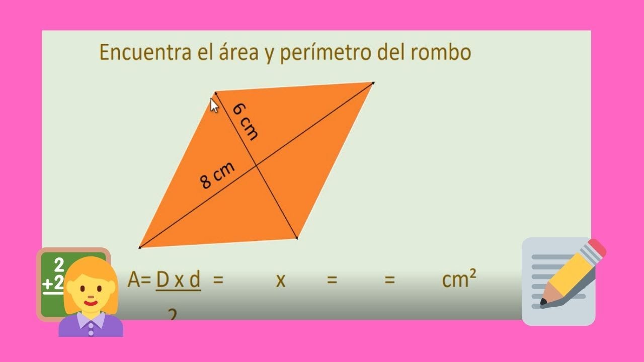 el área y el perímetro de un rombo - YouTube