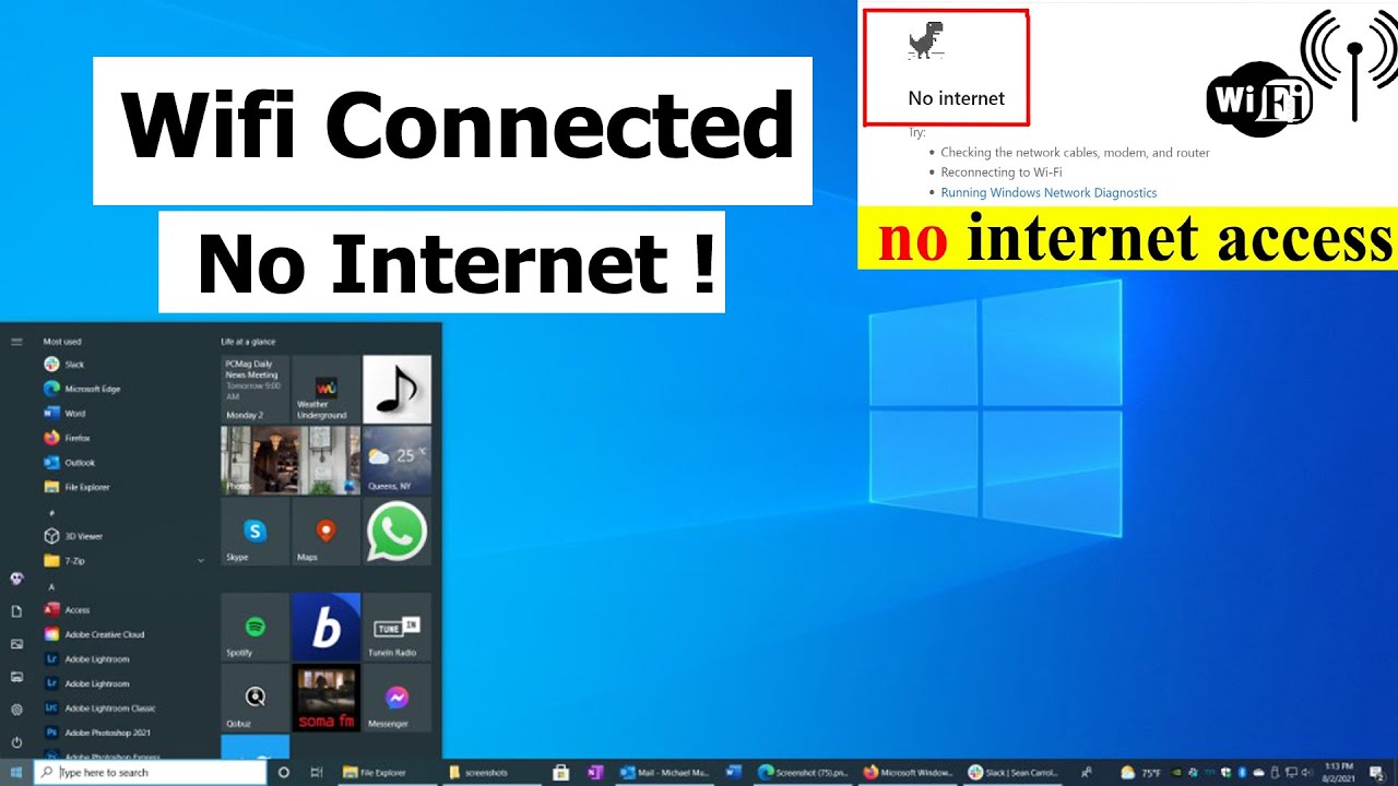 Laptop Wi-Fi Connected but no internet problem solution in 2 minutes ...