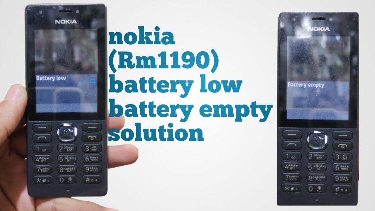 How to nokia 216 rm 1190 battery empty battery low solution#nokia - YouTube
