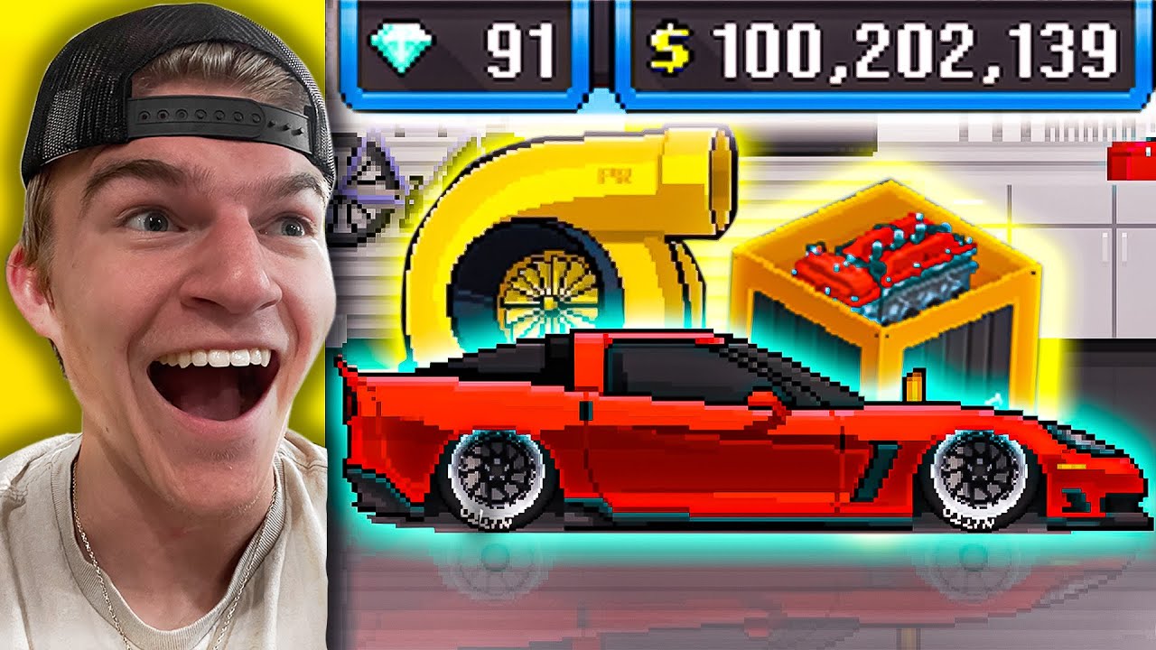 SPENDING $10,000,000 DOLLARS ON A CORVETTE C6 IN PIXEL CAR RACER! - YouTube