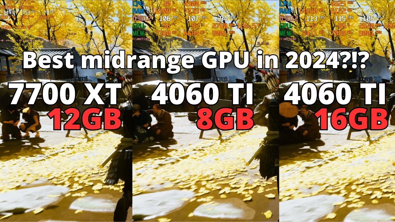 Price drops!!! What's the best midrange GPU in 2024? 4060 Ti 8GB vs 16GB vs 7700 XT!!!!! - YouTube