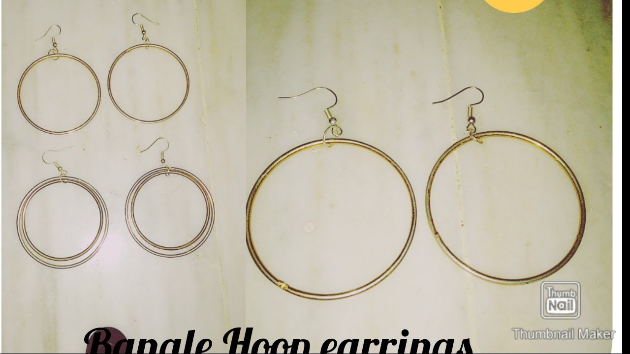 How to make easy hoop earrings using bangles by creative kids - YouTube