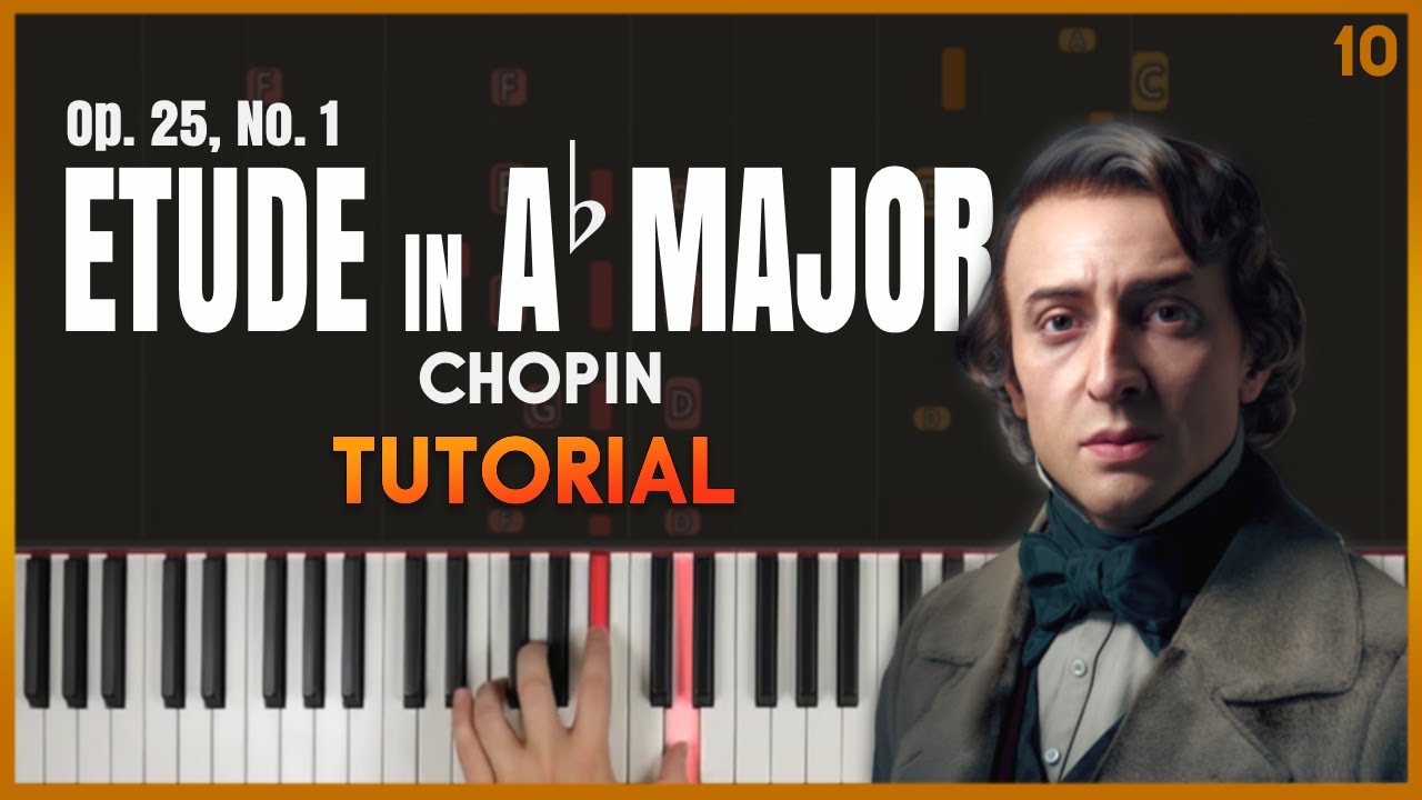 ETUDE op. 25 no. 1 in A flat Major by Chopin | Piano Tutorial (Part 1 ...
