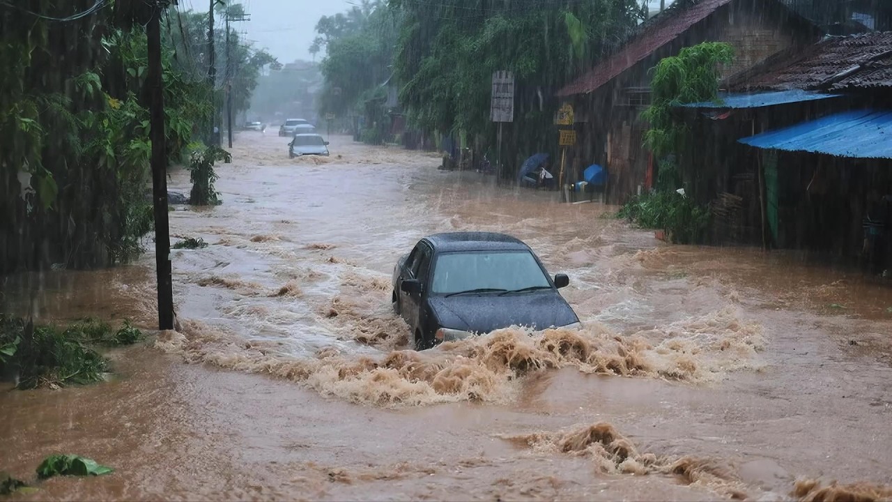 FLOODS SHOCK INDONESIA | Heavy Rain Makes Roads Impassable and Causes ...