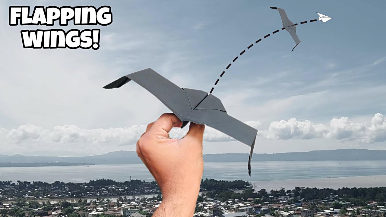 BEST Flapping Bat Paper Airplane Tutorial, Paper Aeroplane that flaps ...