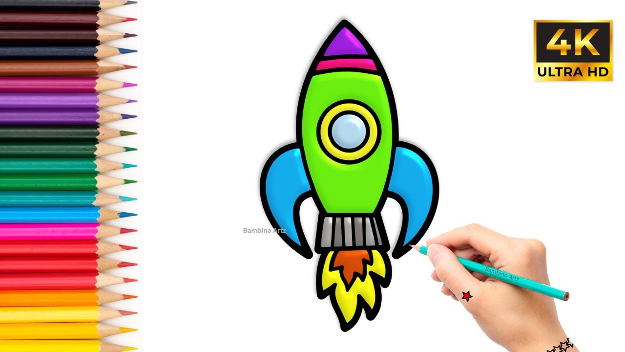 Blast Off with This Easy Rocket Drawing Tutorial 🚀🎨(Step by step ...