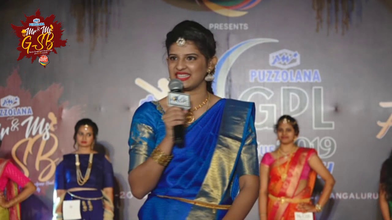 Puzzolana Miss GSB 2019 Contestant No 8 | Vani V Bhat | Top 10 Finalist ...