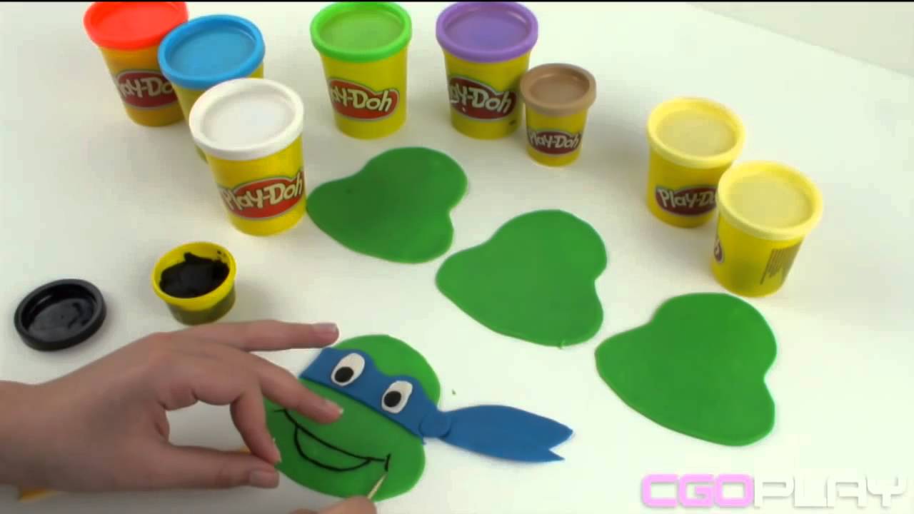 ♥ Play Doh Teenage Mutant Ninja Turtles TNMT (All Four Ninja Turtles ...