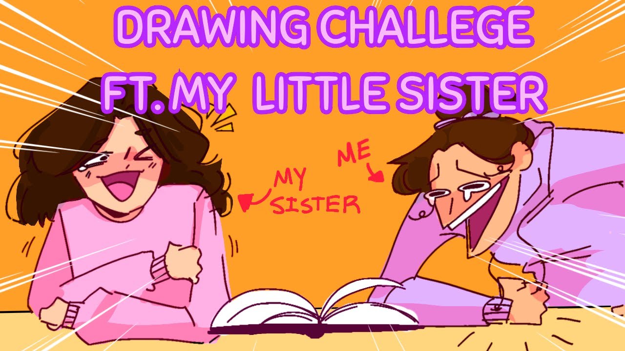DRAWING CHALLENGE FT. MY LITTLE SISTERRR | I draw, you draw thingy idk ...