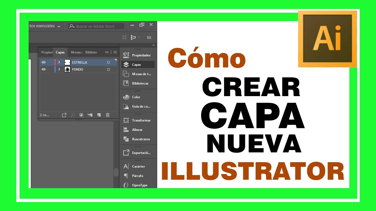 Cómo CREAR CAPA NUEVA en ILLUSTRATOR. Colocar mas capas a mi archivo ...