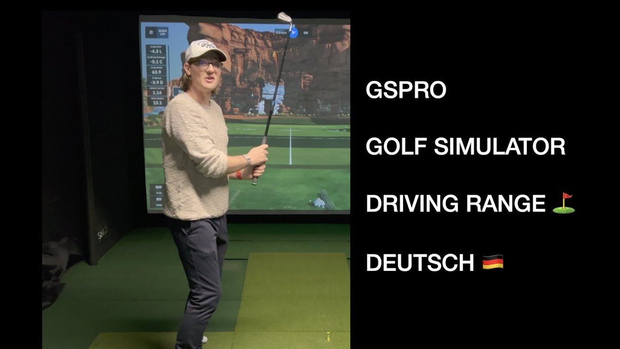 GSPro - Driving Range ⛳️ GOLF SIMULATOR // DEUTSCH // FLIGHTSCOPE MEVO ...