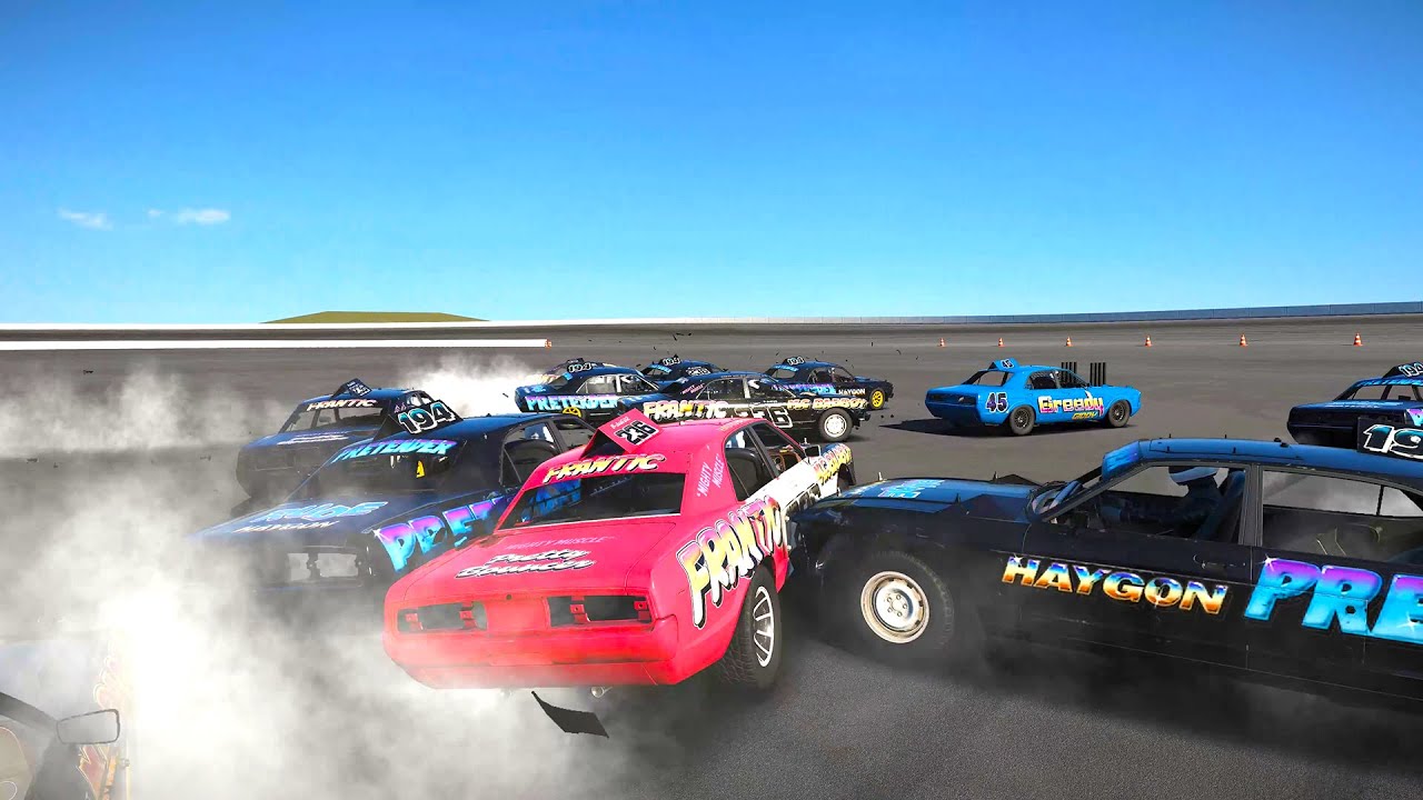 Wreckfest Banger Racing GamePlay#9 Example Track Derby Race Sweeper ...
