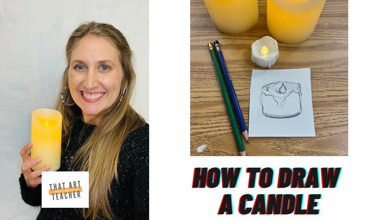 Candle Drawing Tutorial - YouTube