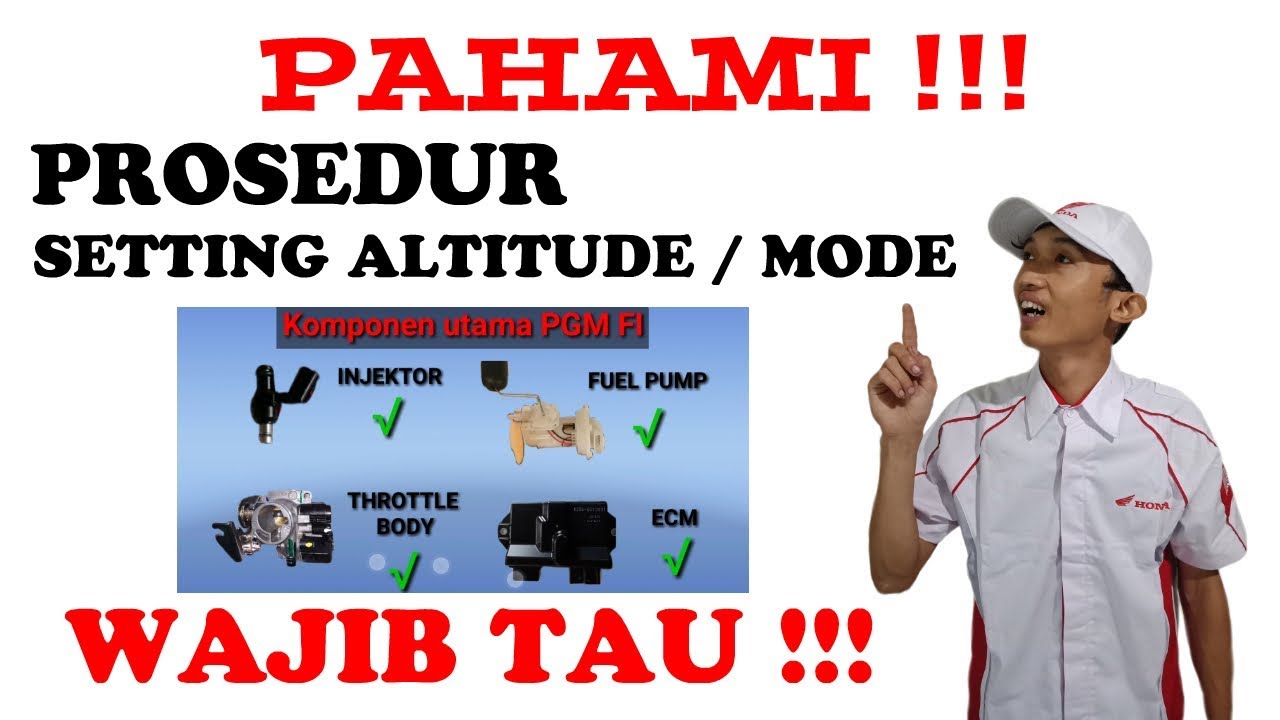 Prosedur Setting Mode Altitude Injeksi Motor Honda - YouTube