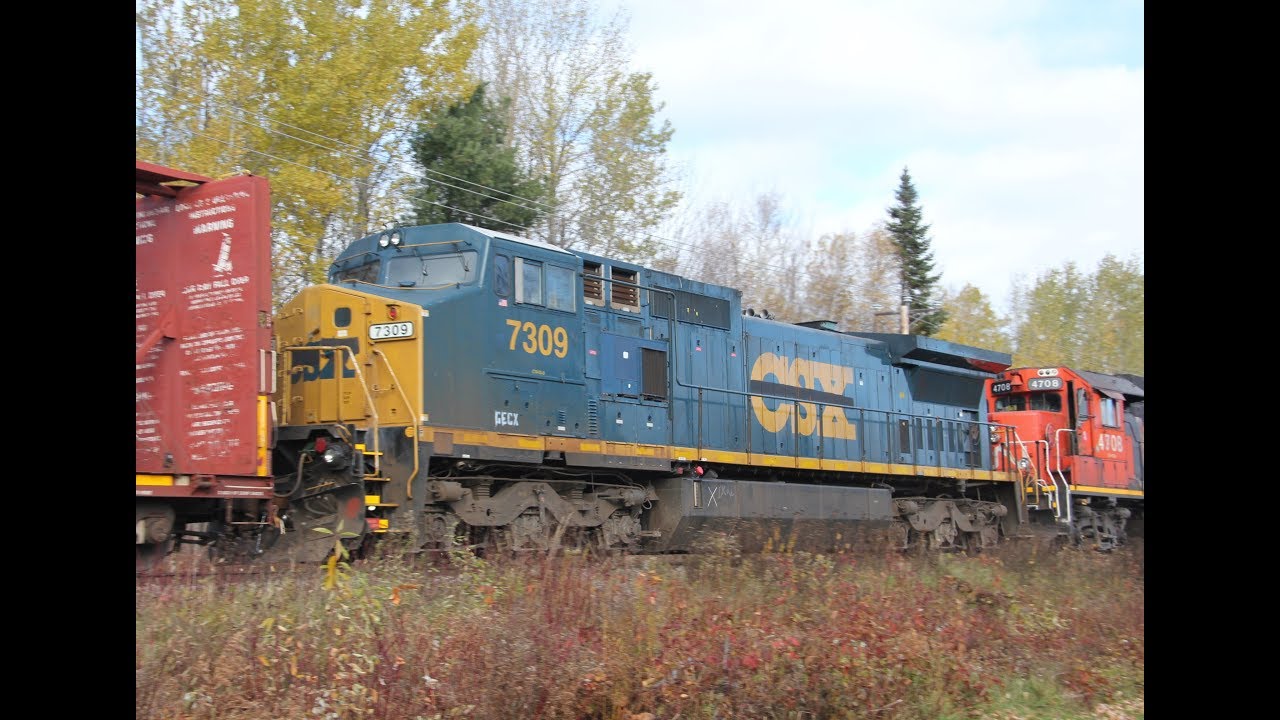CN 460 CN 5730 4708 GECX 7309 StPaulin 25 Oct 18 75 cars - YouTube