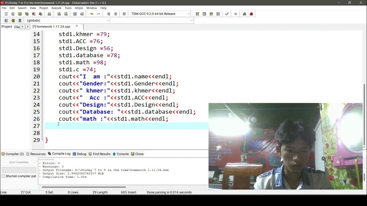 ការបង្កើត Class និង Object ក្នុង C Youtube