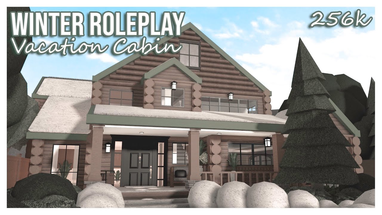 ROBLOX | Bloxburg: 256K Winter roleplay family vacation home Speedbuild ...