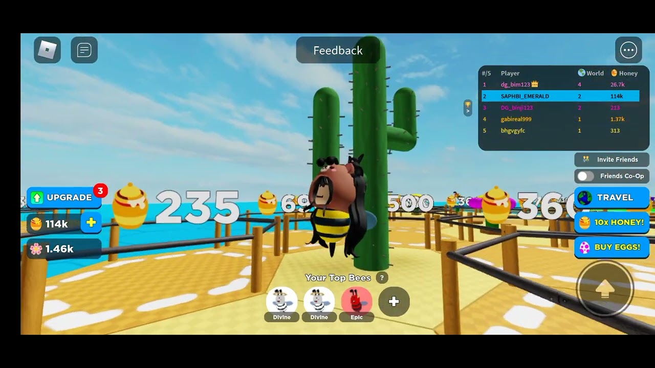 BEEFACE : BE A BEE || ROBLOX - YouTube